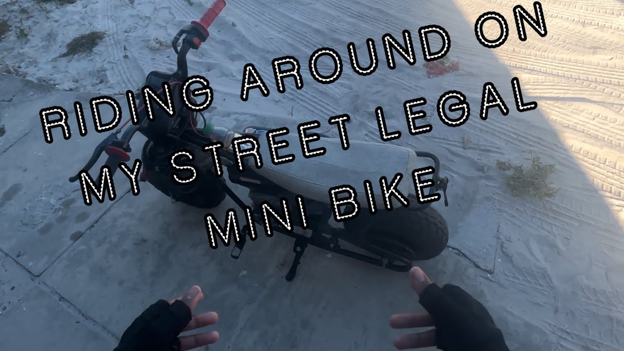 RIDING DOWN TOWN EXPLORING ON MY STREET LEGAL MINI BIKE - YouTube