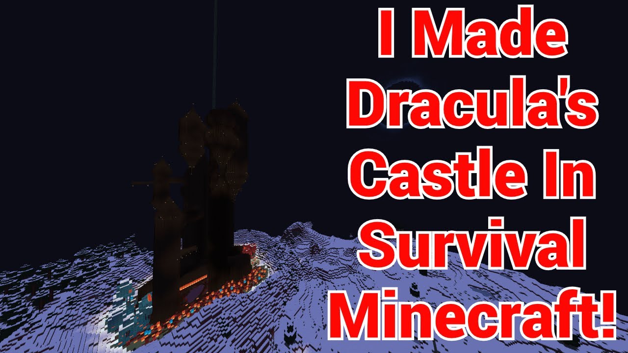 So I Made Dracula's Castle From Castlevania in Survival Minecraft ...