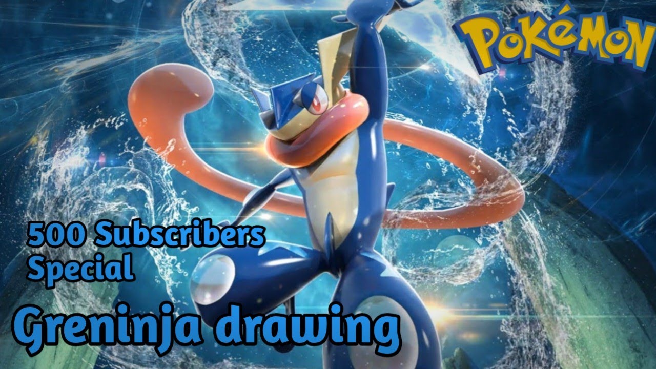 greninja drawing ||step by step||greninja drawing with ash || #pokemon ...
