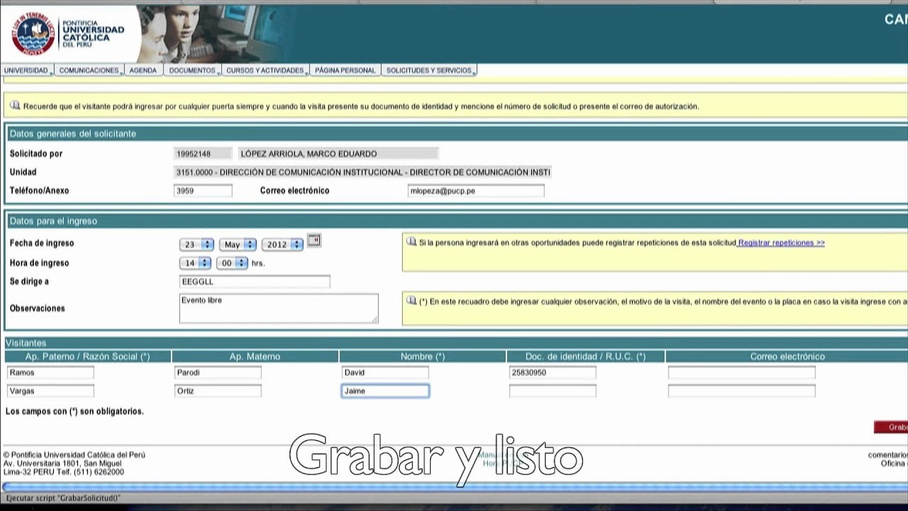 PUCP - ¿Cómo registrar a tus invitados en el Campus Virtual? - YouTube