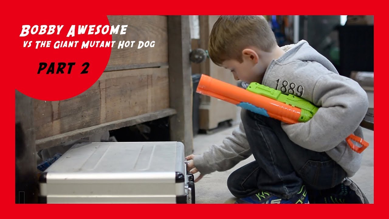 Bobby Awesome enters the Giant Mutant Hot Dogs lair in search of ...