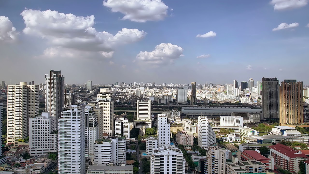 Busy Cityscape Skyline Timelapse HD Video Background Loop Scene 2 - YouTube