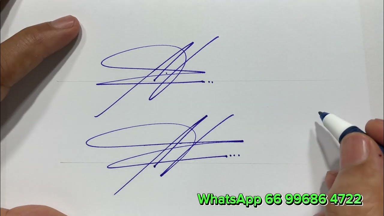 COMO FAZER UMA ASSINATURA COM A LETRA A, K e R. ASSINE COM A CALIGRAFIA BONITA. - YouTube
