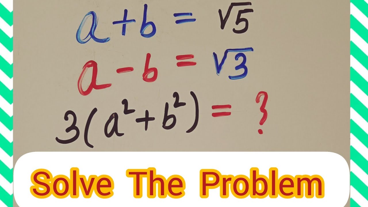 A Nice Algebraic problem solution - YouTube