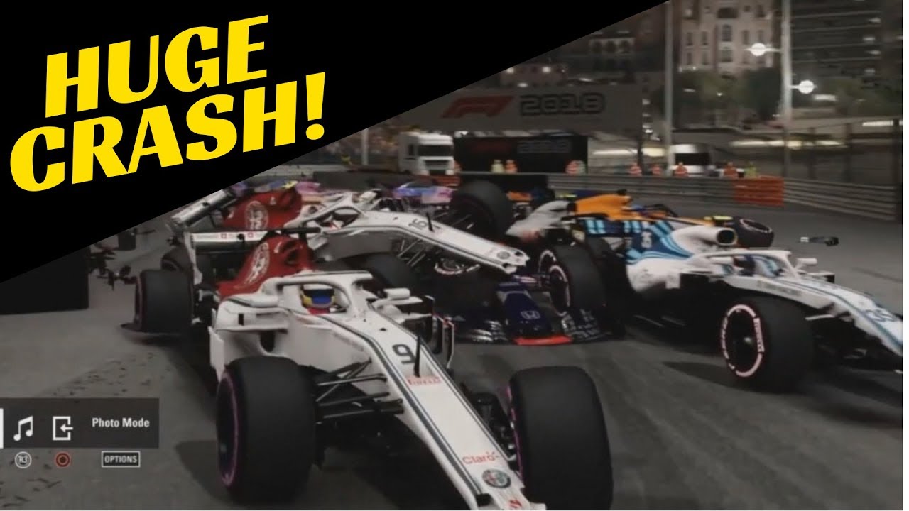 F1 2018 BIGGEST CRASH EVER! ALL CARS DNF! - YouTube