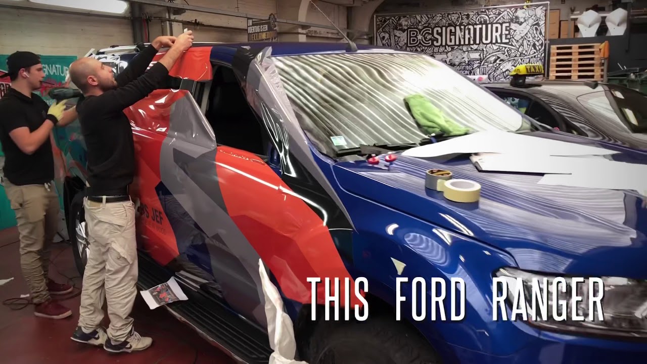 Ford Ranger Urban Camo carwrap - YouTube