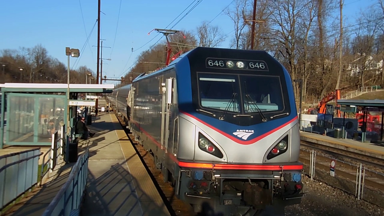 ACS-64 #646 pulling into Exton with Keystone Service train 651 - YouTube