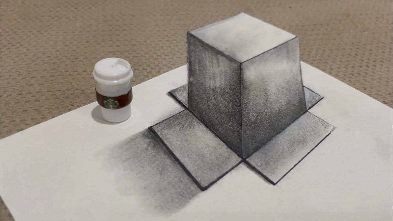 Mind-Blowing 3D Drawing of an Upside-Down Box Illusion! - YouTube