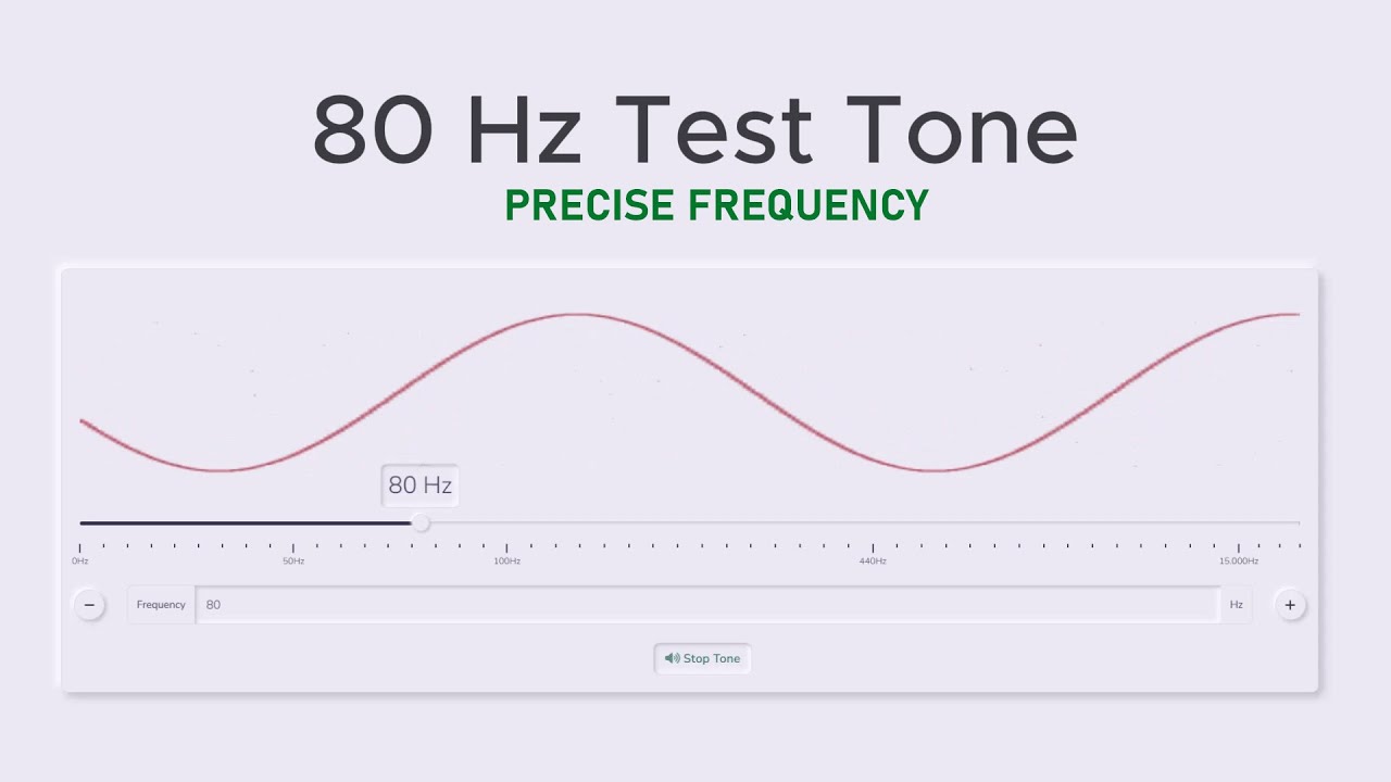 80 Hz Precise Test Tone, Sine Wave Sound - YouTube