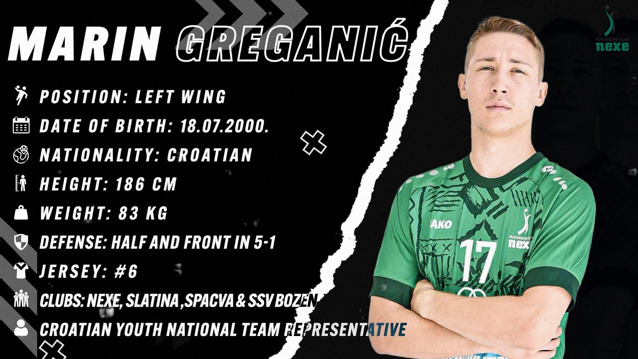 Marin Greganic | Left Wing | HC Nexe | Highlights | Handball | CV ...