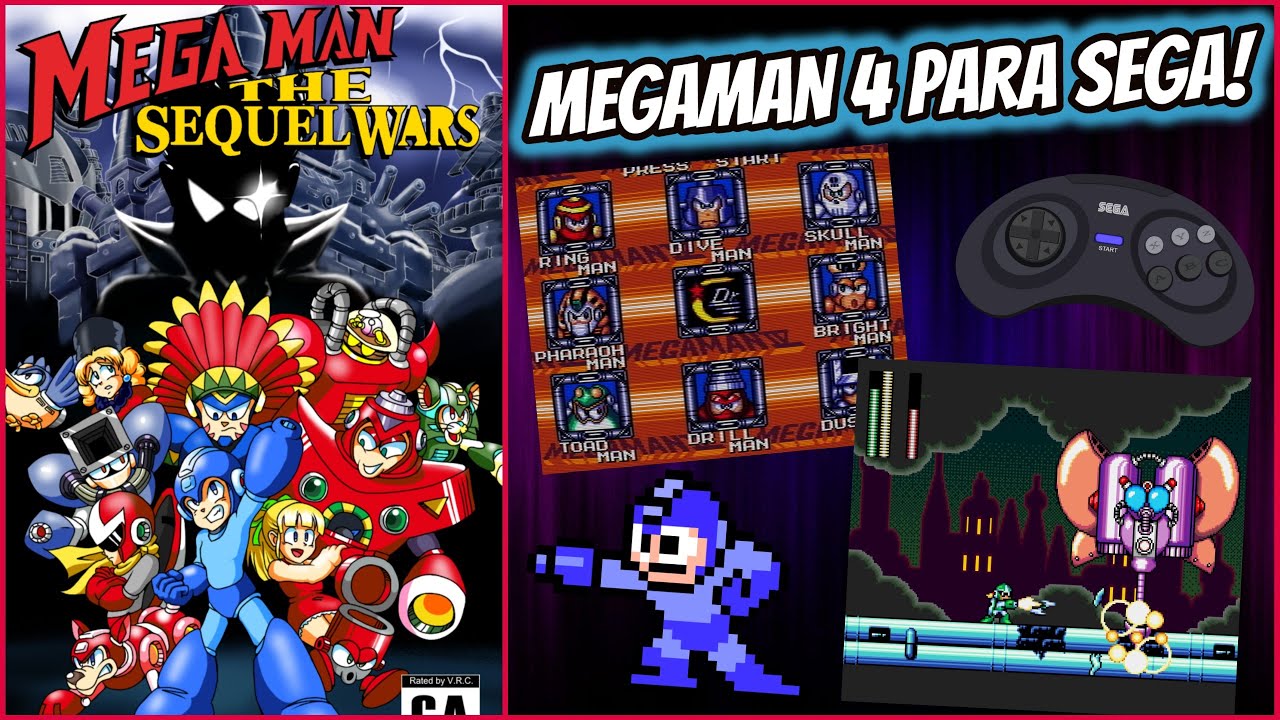🤖 MEGAMAN 4 EN SEGA 16 BITS! 🤯 INCREÍBLE! Y GRATIS "Mega Man: The ...