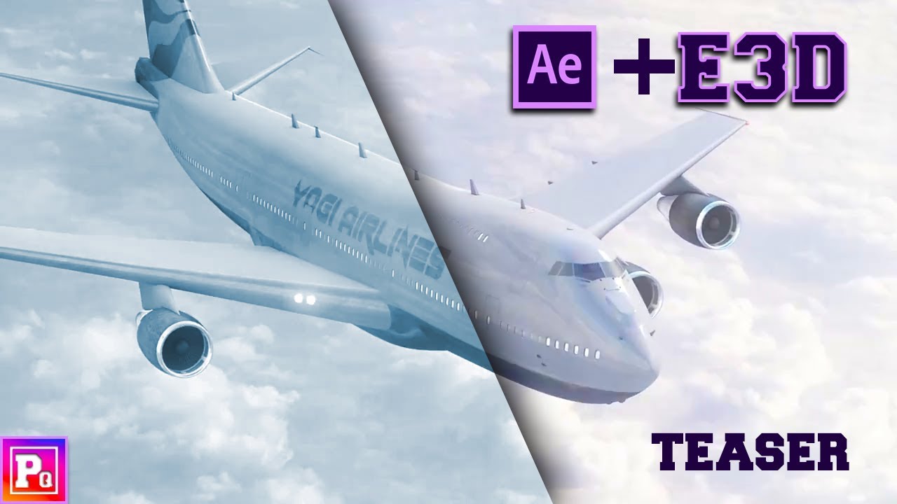 Airplane vfx || Teaser || After Effect + Element 3D || Easy_HD - YouTube