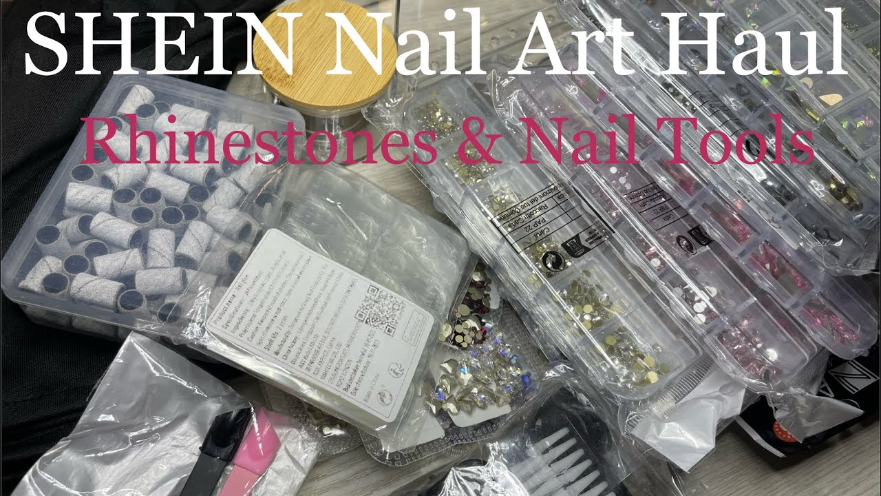SHEIN Nail Art Haul | Rhinestones & Nail Tools | Nail Supplies ...
