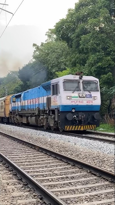 Newly painted BMTC livery KJM 40278 CPT SBC #wdp4d #train #railway #shorts #wdp4 #viral #video # ...