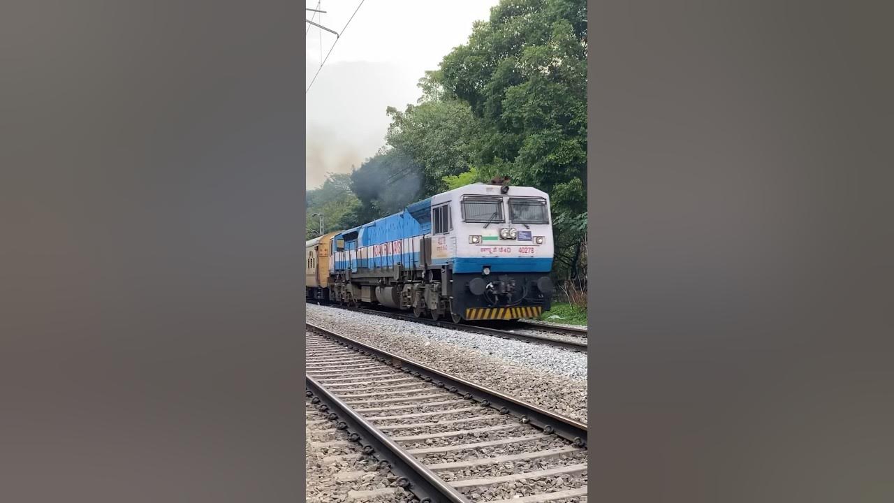 Newly painted BMTC livery KJM 40278 CPT SBC #wdp4d #train #railway #shorts #wdp4 #viral #video # ...