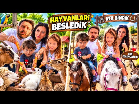 DENİZ ve ADA HAYVANLARI BESLEDİK!!ATA BİNDİK !! ÇOK EĞLENDİK @elifsinemtv @linacetinkayaofficial