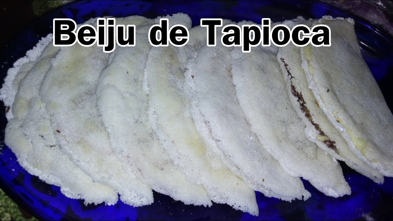 Beiju de tapioca recheado com carne seca - YouTube