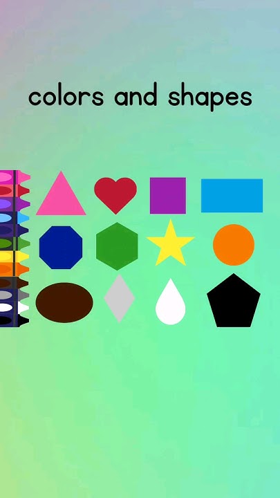 Learn shapes and colors, 12 shapes and colors - YouTube
