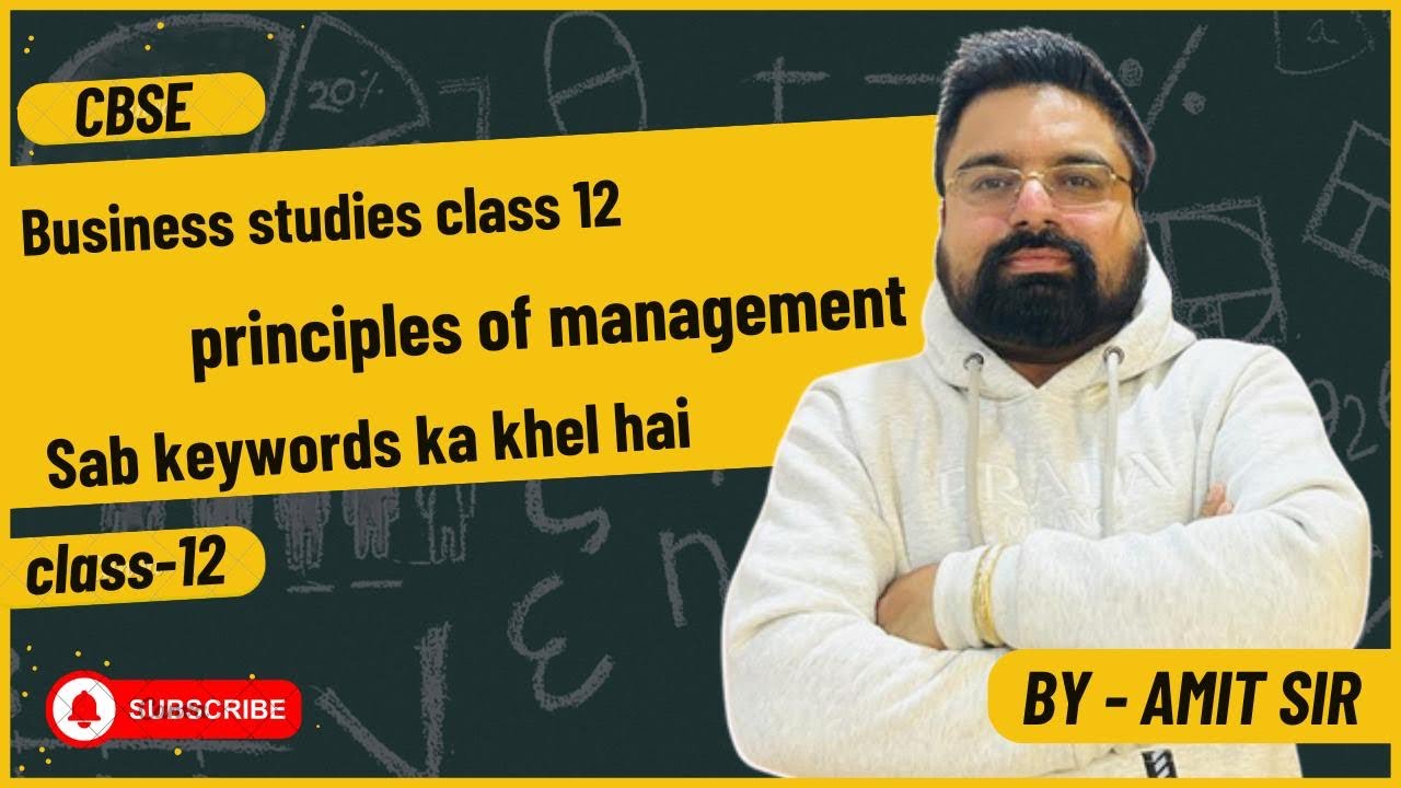 Business studies class 12 principles of management sab keywords ka khel ...