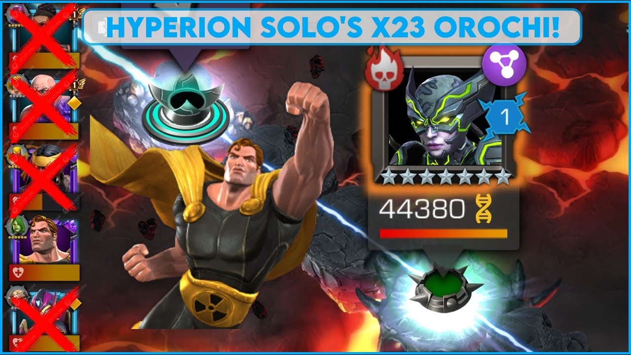 Hyperion Solo's Act 9.1 boss X-23 Orochi! Marvel Contest of Champions ...
