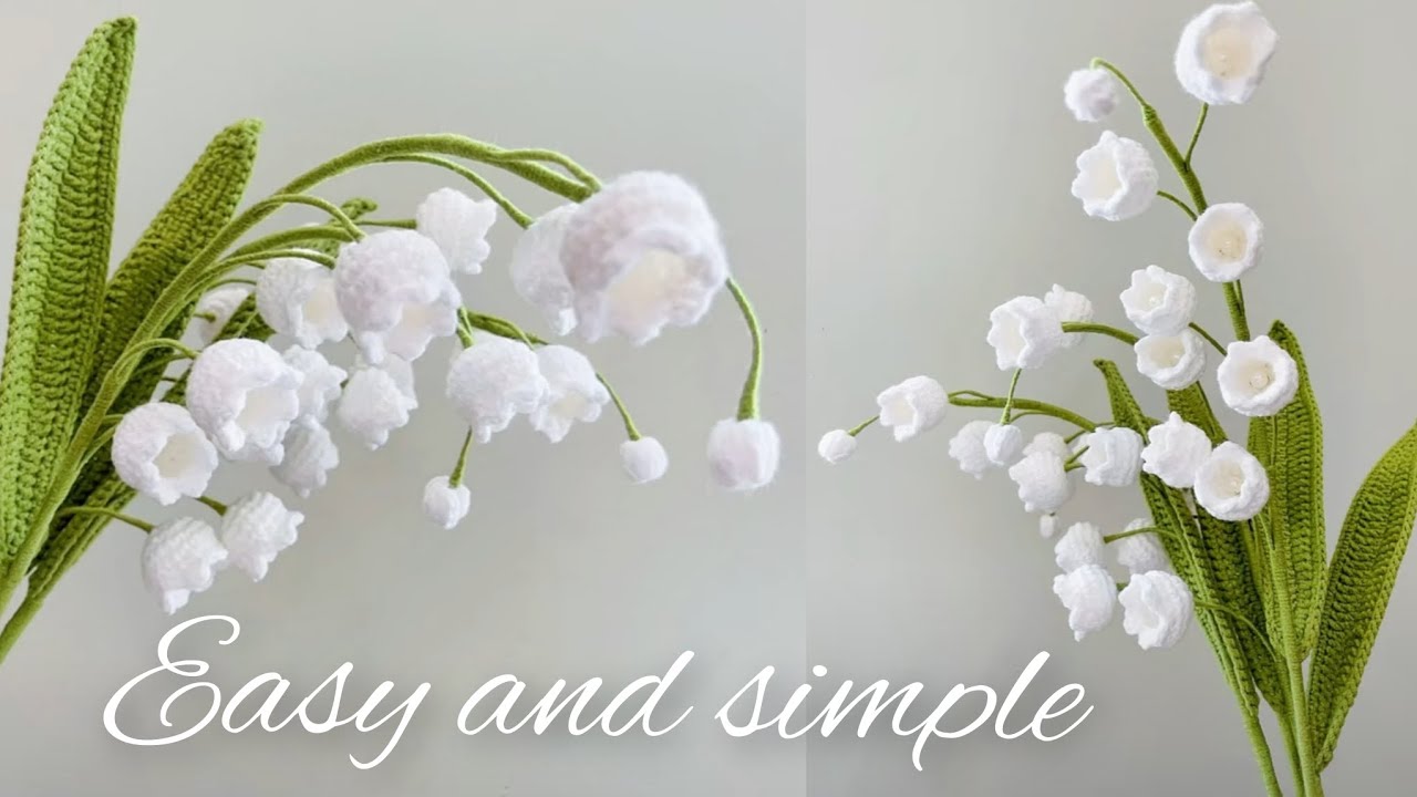 Crochet Lily of The Valley Flower Tutorial || Crochet for beginners # ...