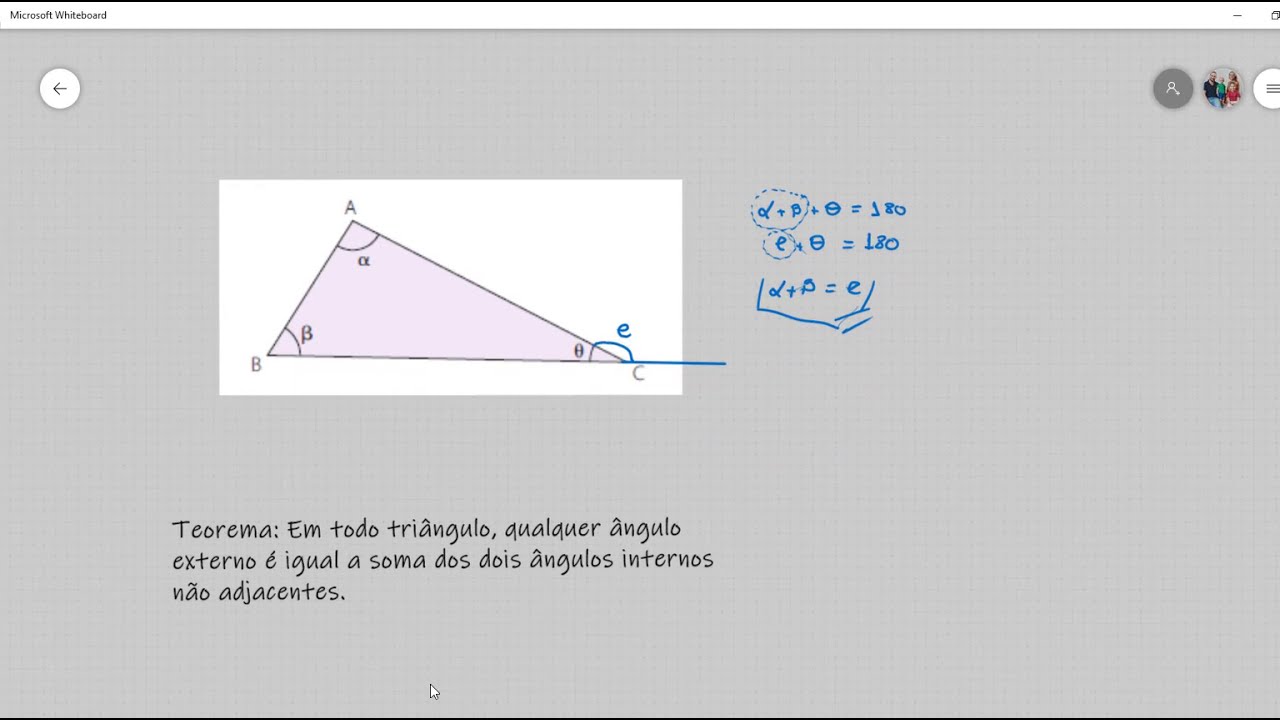 Geometria Triângulos Aula 3 Teorema Do ângulo Externo Youtube