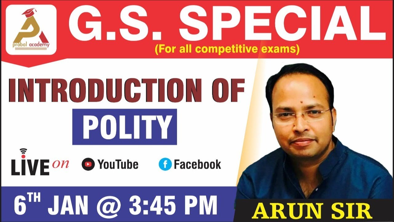 GS Special | Polity | Arun Sir | Demo class - 01 - YouTube