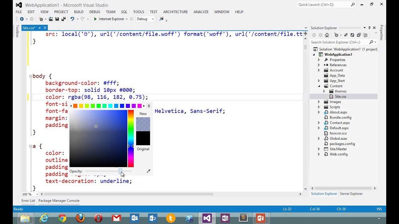 Visual Studio 2012 CSS Editor - YouTube