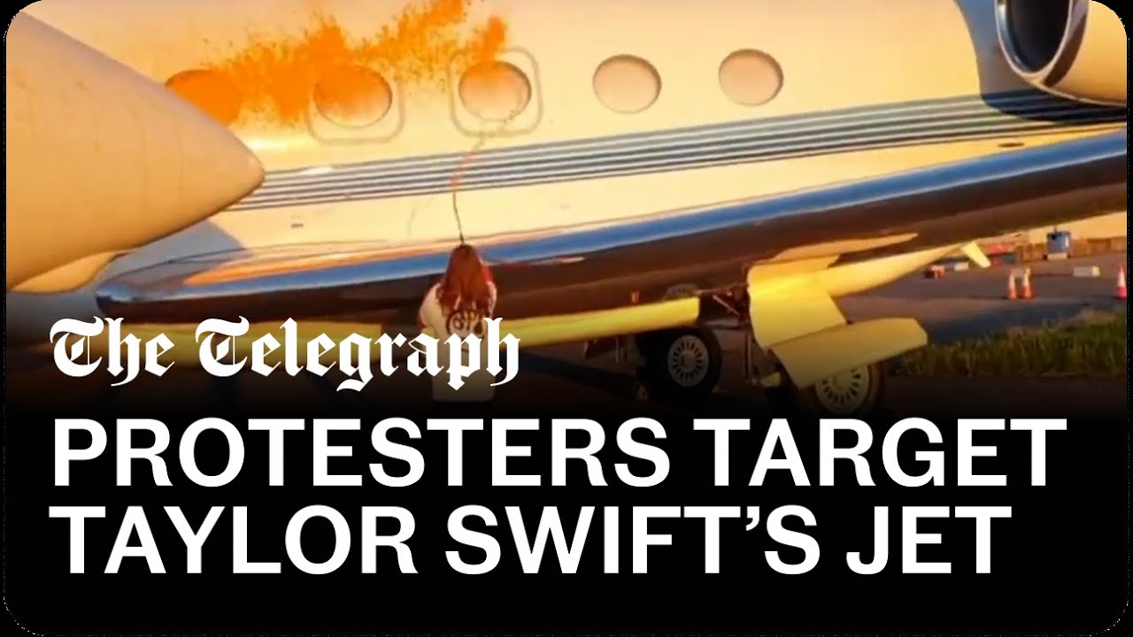Just Stop Oil targets Taylor Swift’s jet — and fails to find it - YouTube