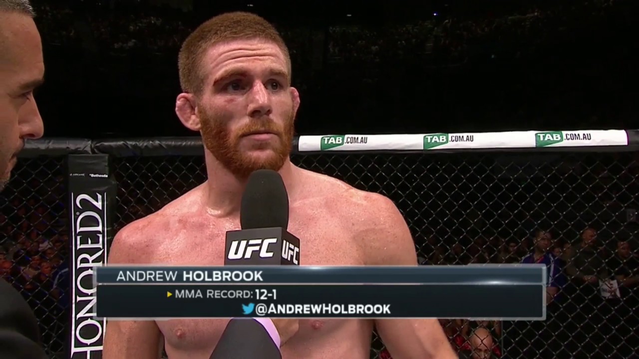 Fight Night Melbourne: Andrew Holbrook Octagon Interview - YouTube