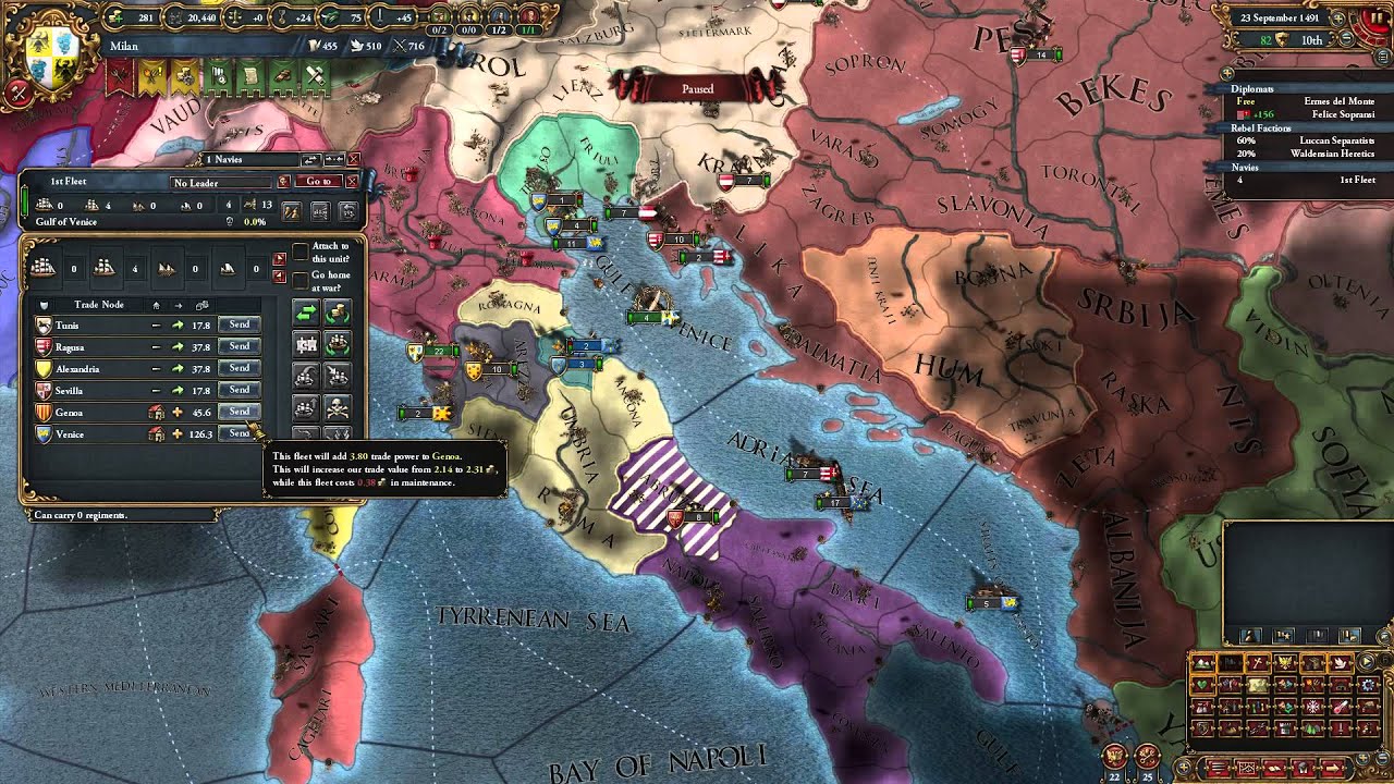 Milan (Ironman) EU4 Common Sense Ep9 - Out of the Empire - YouTube