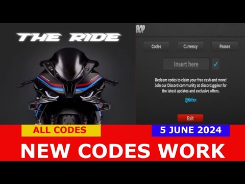 *NEW CODES* The Ride ROBLOX | ALL CODES | JUNE 5, 2024 - YouTube