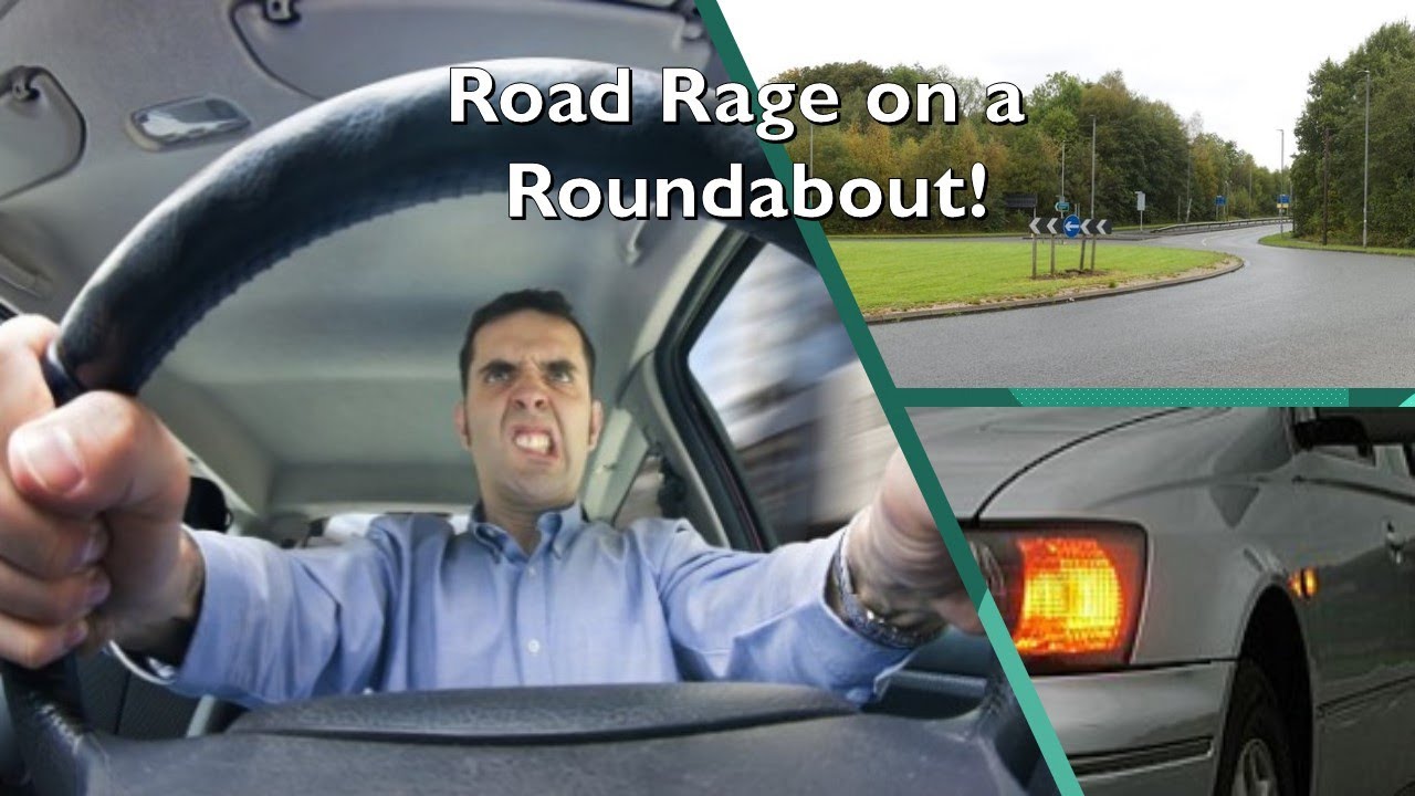 Road rage on a roundabout! - YouTube