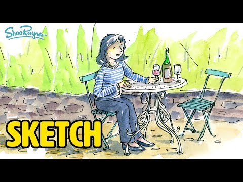 How to Sketch a Person Sitting at a Table – full watercolour tutorial ...