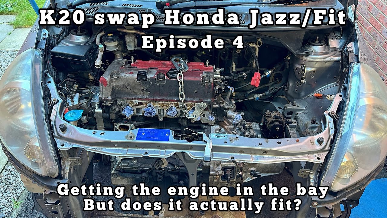 K20 swap Honda Fit/Jazz, Engine bay prep, Episode 4 - YouTube