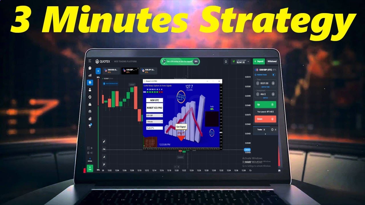 3 Minutes Quotex Trading Strategy Using Virtual V23 Pro Robot Youtube