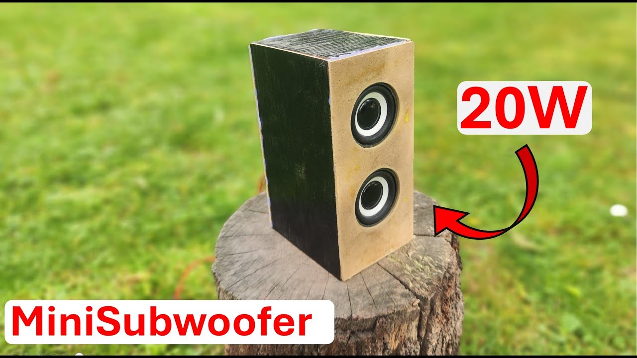 How to make Mini Subwoofer from MDF board // Making 20W dual subwoofer ...