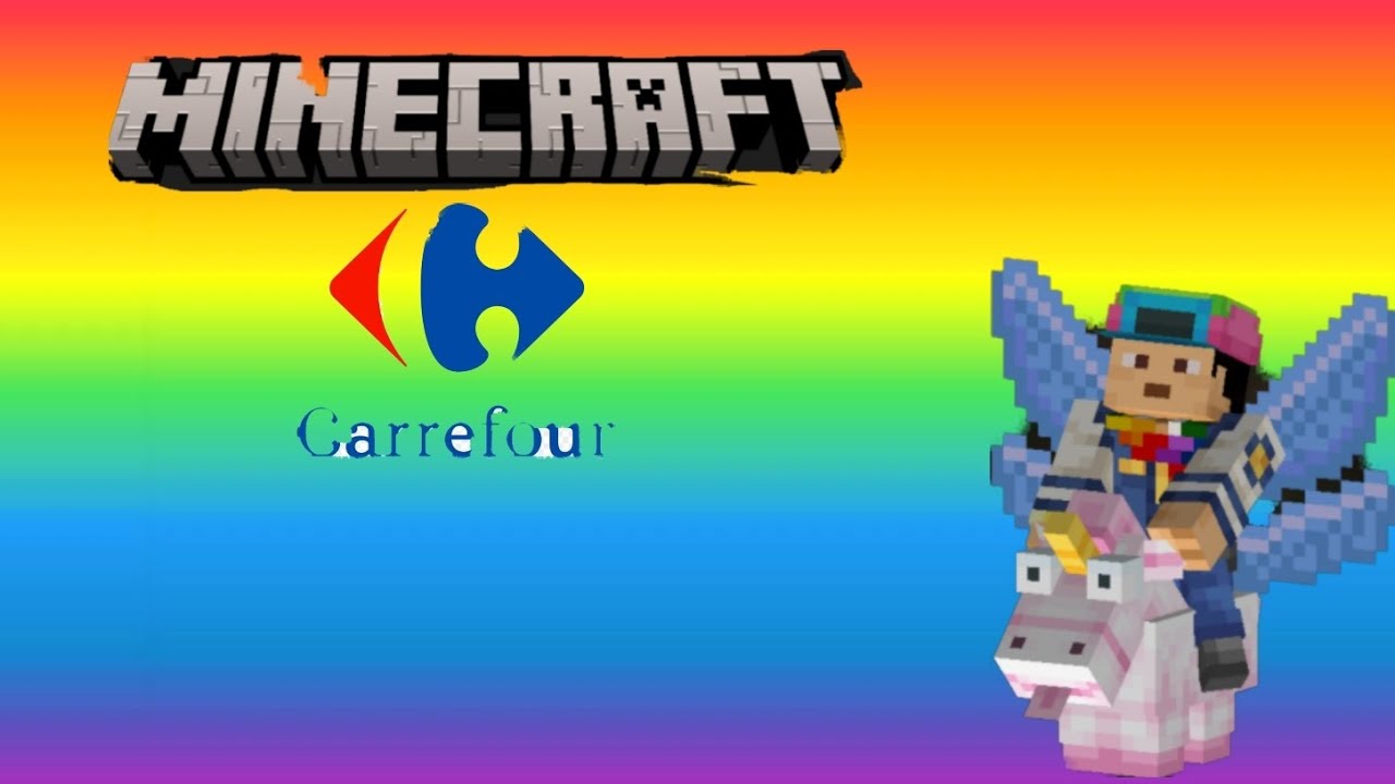 Comprando en el carrefour en Minecraft - YouTube