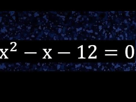 x^2-x-12=0 ecuacion cuadratica , grado 2 , segundo grado , x2-x-12=0 ...