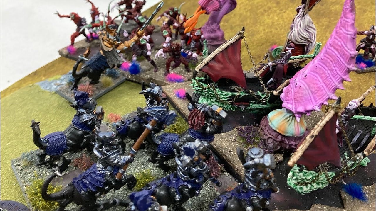 Kings of War Battle Report, Abyssal Dwarfs versus Twilight Kin - YouTube