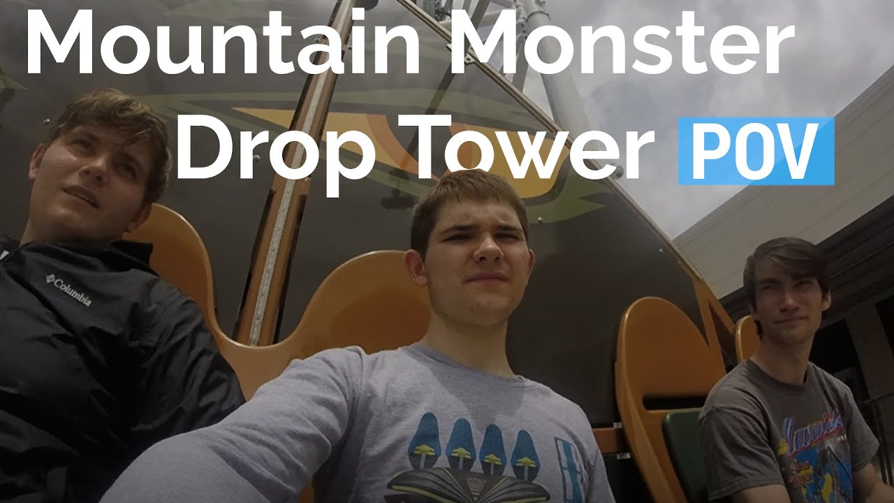 Mountain Monster Fall Drop Tower | No Over The Shoulder Restraint Drop ...