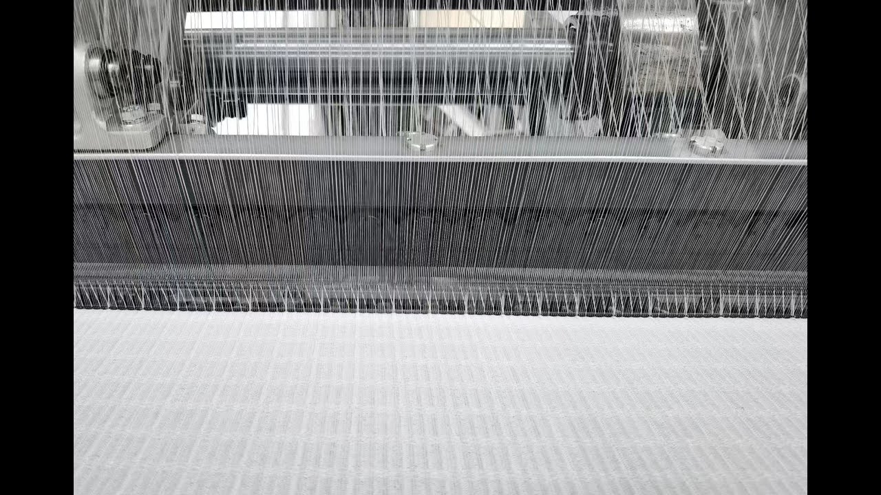 Tricot Crinkle Fabrics | HKS4EL Tricot Machine - YouTube