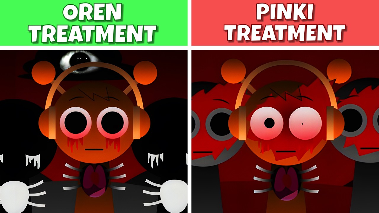 Sprunki - Oren Treatment vs Pinki Treatment | Normal vs Horror - YouTube