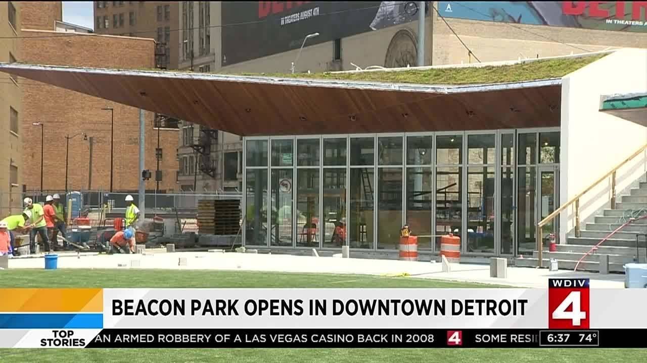 Beacon Park opens in Downtown Detroit - YouTube