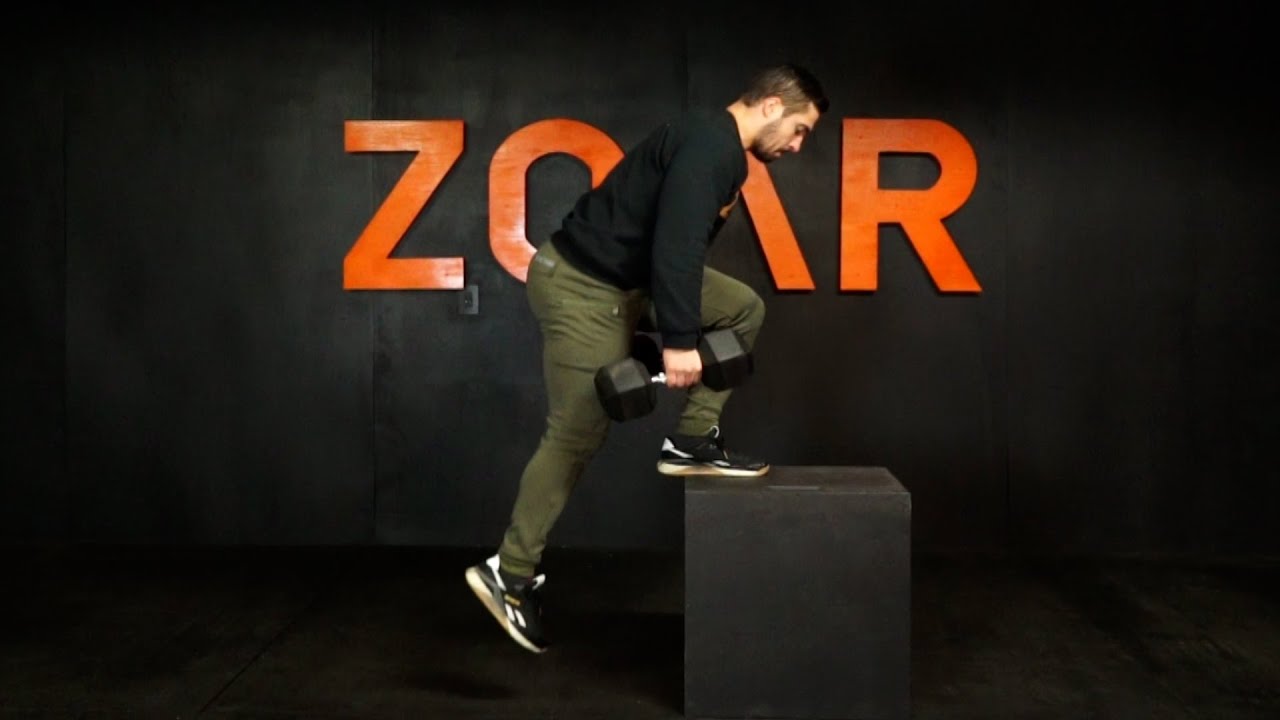 Dumbbell Box Step Up - YouTube
