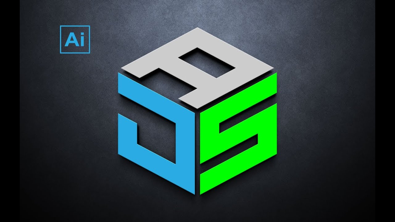 How To Make Any Custom Letters Logo Template With 3D Cube || Adobe ...