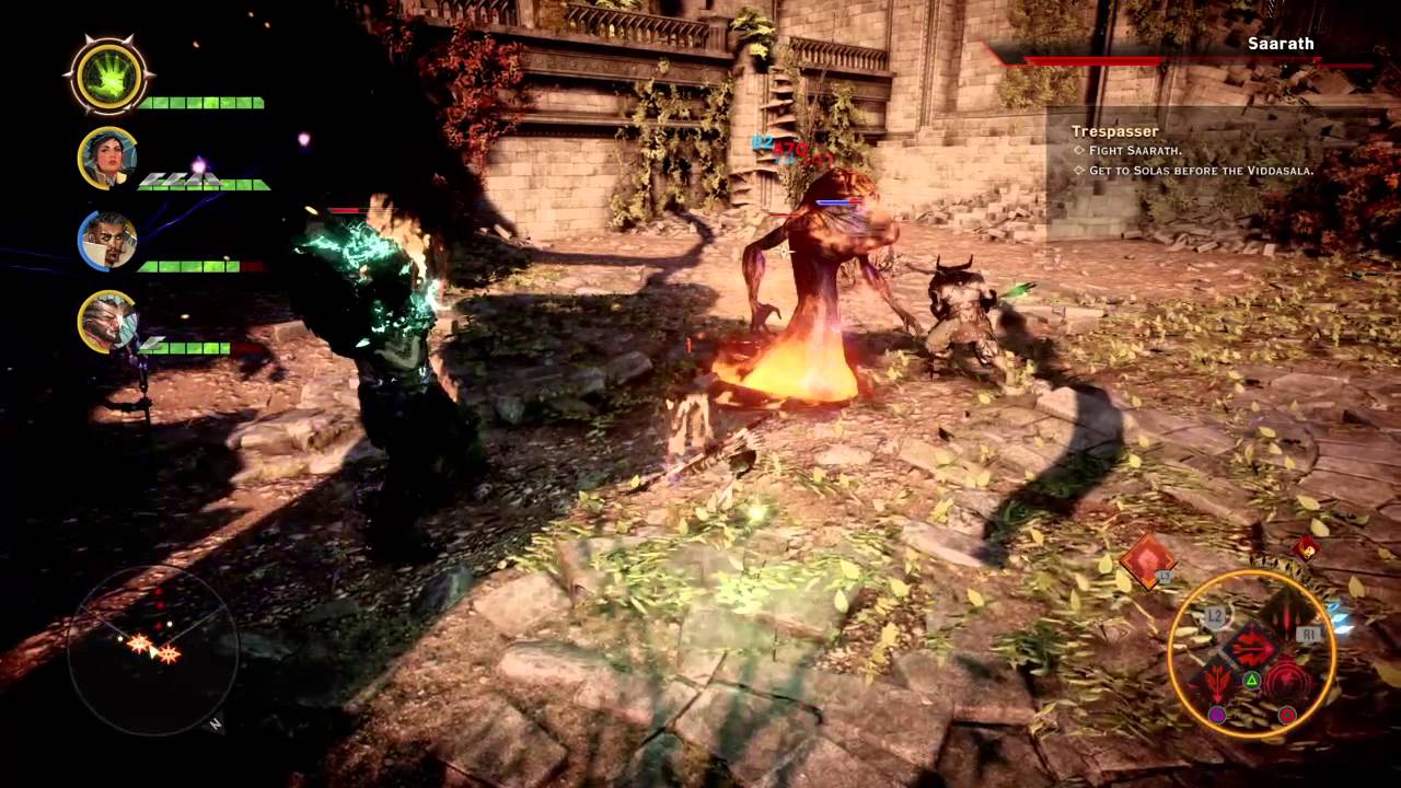 Dragon Age™: Inquisition - Trespasser DLC Saarath Battle - YouTube