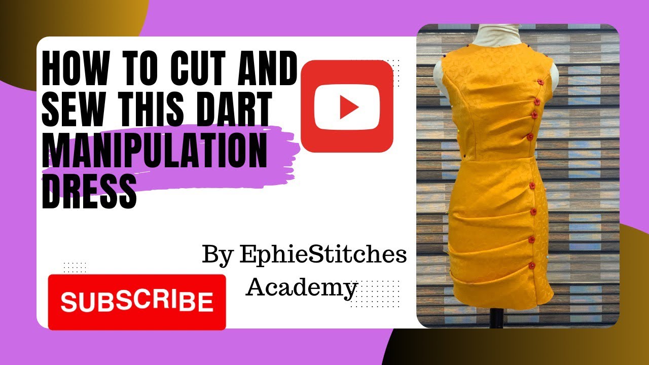 How to make a corporate dress with dart manipulation and slash and ...