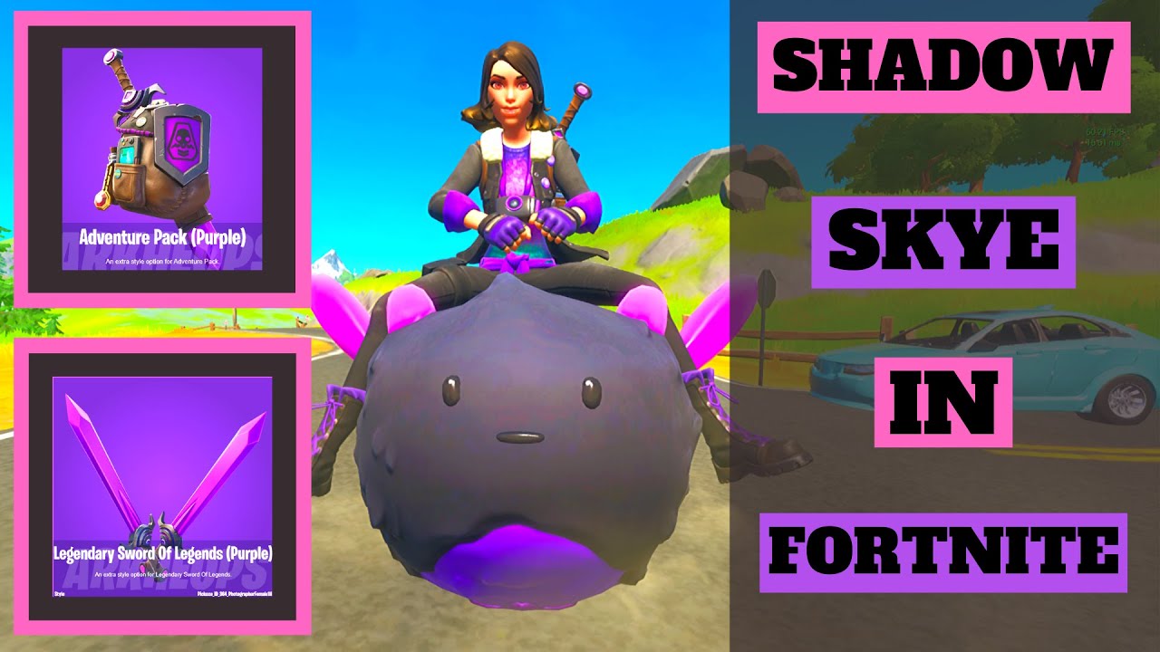 NEW! *SHADOW* SKYE SKIN GAMEPLAY IN FORTNITE! - YouTube