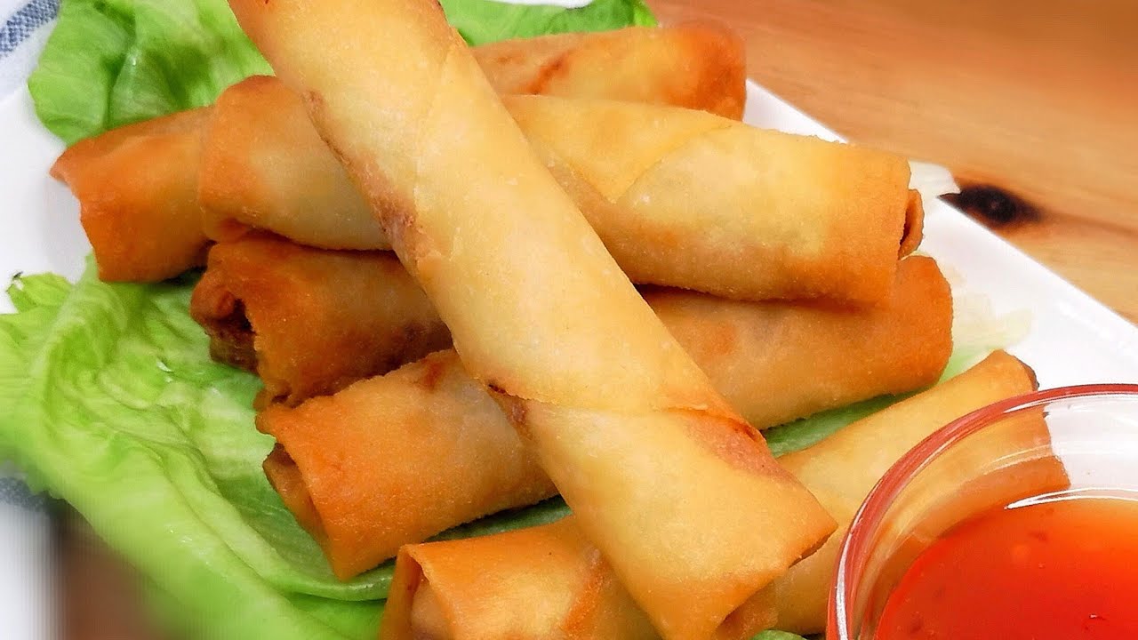 Spring Rolls Recipe with Easy Homemade Sweet Chili Sauce / Lumpiang ...